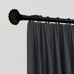 Indeko Gardinenstange &raquo;Volterra&laquo; &Oslash; 16 mm 1 l&auml;ufig-l&auml;ufig Wunschma&szlig;l&auml;nge schwarz Eisen B/L: 430cm &Oslash; 16mm, 1 Stk., 1 l&auml;ufig