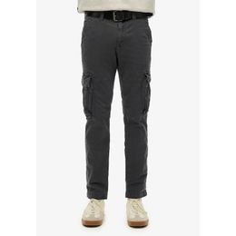 Superdry Herren Cargohose &raquo;Core Cargo Pant&laquo; aus Baumwollmischung mit Elasthan, Straight Fit, kn&ouml;chellang schwarz 31, L&auml;nge 32