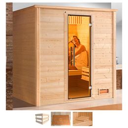 Weka Sauna &raquo;Bergen&laquo; ohne Ofen beige ohne Ofen, (ohne Ofen)