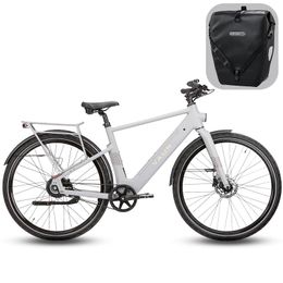 Vaun Unisex &raquo;VAUN Sight Cityrad mit Ortlieb Tasche&laquo; Heckmotor 250 W Elektrofahrrad f&uuml;r Alltag und Einkauf 54cm, 28 Zoll (71,12cm)