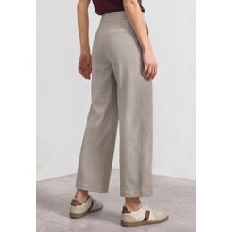 Street One Damen Stoffhose, beige, Gr. 32, unifarben, Stoff, 83% Polyester, 14% Viskose, 3% Elasthan, Hosen, High Waist