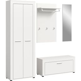 OTTO home Garderoben-Set &raquo;AOSTA, Breite 184cm, 4-teilige Garderobenkombination&laquo; Set, bestehend aus: Garderobenschrank, Sitzbank, Garderobenpaneel & 