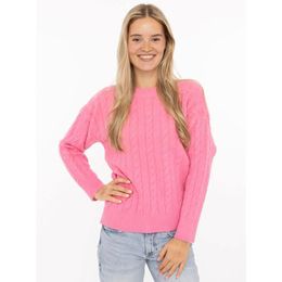 Zwillingsherz Damen Strickpullover &raquo;"Zopfstrick"&laquo; Rundhalsausschnitt, Zopfstrick, Langarm L/XL