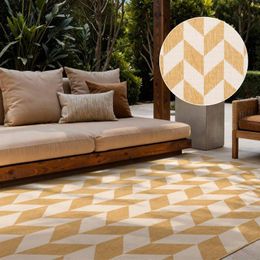 Ted Baker Teppich &raquo;Terrick, Wendeteppich&laquo; rechteckig 8 mm H&ouml;he Designteppich, Wetterfest, Pflegeleicht, Modern, Wohnzimmer, Terrasse gelb Polypropylen B : 200cm