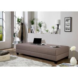 Maintal G&auml;stebett mit Bettkasten grau Holzwerkstoff Struktur Holzwerkstoff, Liegefl&auml;che B/L: 90cm x 200cm, Bonnell-Federkernmatratze