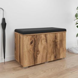 OTTO home Sitzbank &raquo;Paris&laquo; inkl. Sitzkissen, moderne Truhenbank B/T/H 70x35x45, Flurbank mit Sitz aus Kunstleder braun FSC -zertifizierter 