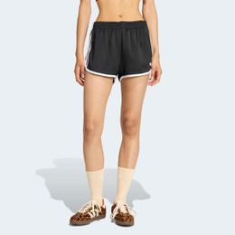Damen Shorts "3S SPRNTR", schwarz-wei&szlig;, Gr. XL, adidas originals, Obermaterial: 97% Polyester, 3% Elasthan, Hosen, f&uuml;r Erwachsene, mit Gummizug,