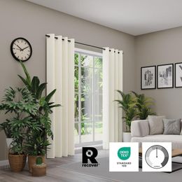 Neutex for you! Vorhang &raquo;Monza Eco&laquo; &Ouml;sen 1 Stk. tlg. wei&szlig; Baumwolle, Polyester 245cm, &Ouml;sen, 146cm