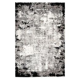 Kayoom Teppich &raquo;Olivo 922&laquo; rechteckig 13 mm H&ouml;he Kurzflor, Vintage, Modernes Muster, Deko, Vegan grau Polyester B : 80cm 1 Stk., 13mm, L: 150cm