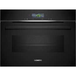 Siemens Backofen mit Mikrowelle iQ700 &raquo;CM724G1B1&laquo; mit Hydrolyse Intuitive Bedienung dank Touch-Navigation & Kochassistent schwarz Einheitsgr&ouml;&szlig;e 