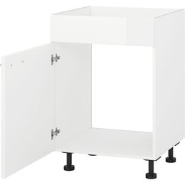 KOCHSTATION Sp&uuml;lenschrank &raquo;"KS-Scafa"&laquo; in verschiedenen Breiten, wahlweise T&uuml;ranschlag rechts oder links wei&szlig; wei&szlig;, B/H/T: 60cm x 75cm x 56cm, 