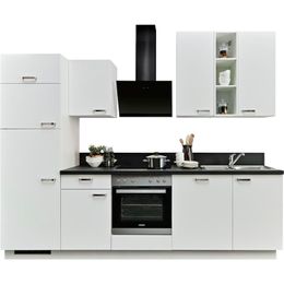 KOCHSTATION K&uuml;che &raquo;"KS-Bari", wahlw. mit E-Ger&auml;ten & Geschirrsp&uuml;ler&laquo; Soft-Close-Funktion und Vollauszug, vormontiert, Breite 280 cm wei&szlig; B/H/T: 280cm 