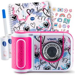 Vtech Kinderkamera &raquo;KidiZoom Print Cam + Scrapbook Bundle&laquo;, 5, inkl. mit eingebautem Thermodrucker, inkl, Thermopapier, Scrapbook + Stift pink Einheitsgr&ouml;&szlig;e