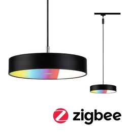 Paulmann Schienensystem-Leuchten &raquo;Hildor 510lm 10W RGBW+ dimmbar 230V&laquo; LED-Modul 1 Stk. Tageslichtwei&szlig; Smart Home schwarz &Oslash; 31cm H: 7cm, 1 Stk.