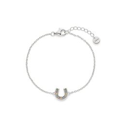 s.Oliver Damen s.Oliver Armband &raquo;Lucky, Hufeisen-Motiv&laquo; mit Zirkonia (synth.) bunt 13,5cm, Silber 925 (Sterlingsilber)