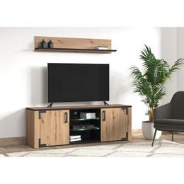 Home Affaire Lowboard &raquo;Lazio&laquo; Kommode, Breite 168 cm schwarz B/H/T: 168cm x 57,5cm x 40cm