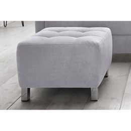 Sit & More sit&more Hocker &raquo;Pablo&laquo; silber Luxus-Microfaser (90% Polyester; 10% Polyamid);Luxus-Microfaser ALTARA NUBUCK (100% Polyester);Kunstleder SOFTLUX B/H/T