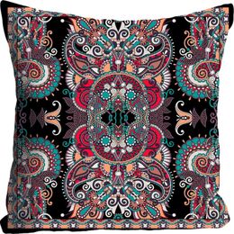 queence Dekokissen &raquo;Ornament&laquo; Kissenh&uuml;lle ohne F&uuml;llung, 1 St&uuml;ck bunt Polyester B/L: 40cm x 40cm, 1 Stk.