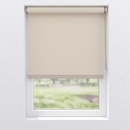 my home Verdunklungsrollo &raquo;Lea&laquo; verdunkelnd energiesparend mit Bohren/ohne Bohren freih&auml;ngend Klemmfix oder Schraubmontage beige Polyester 190cm, 