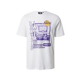 New Era T-Shirt 'NBA LOSLAK' Herren Gr&ouml;&szlig;e L gelb / lila / wei&szlig;