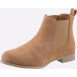 Casual Looks Damen Stiefelette, Gr. 41, braun, Textil, Schuhe