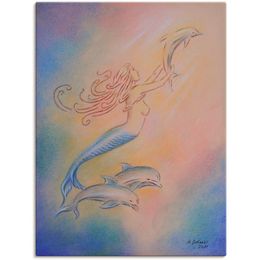 Artland Leinwandbild &raquo;Delphine Engel&laquo; klassische Fantasie 1 Stk. tlg. auf Holzrahmen gespannt bunt Leinwand B/H/T: 30cm x 40cm, Leinwandbild klassische 