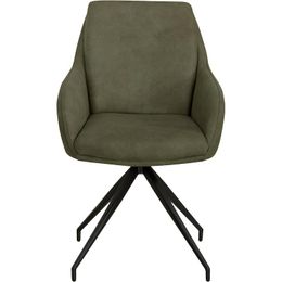 OMG Design Esszimmerstuhl &raquo;Tijn&laquo; (Set) 2 Stk.Drehstuhl, Armlehnenstuhl, pflegeleicht gr&uuml;n Stoff B/H/T: 57cm x 87cm x 66cm, 2 Stk., Stoff uni