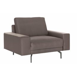 Creation BY ROLF BENZ Sessel &raquo;CR.450, Designsessel, Loungesessel&laquo; Armlehne breit niedrig, Alugussf&uuml;&szlig;e in umbragrau, Breite 120 cm beige NaturLEDER 