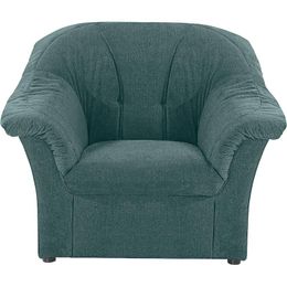 DOMO collection Sessel &raquo;Pegnitz zeitlos, elegant und bequem&laquo; blau 95% Polyester, 5% Nylon Chenille-Optik, B/H/T: 105cm x 82cm x 82cm