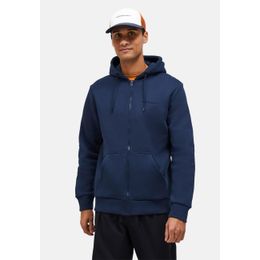 Herren Kapuzensweatshirt "M Original Small Logo Zip Hood", blau, Gr. XL, Peak Performance, unifarben, 80% Baumwolle, 20% Polyester, Sweatshirts, mit