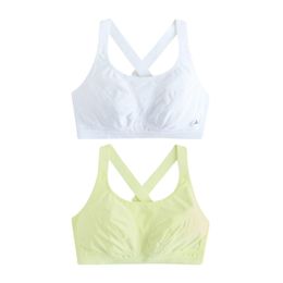 next Sport-BH Damen Gr&ouml;&szlig;e L gelb / wei&szlig;