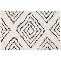 Kleine Wolke Badematte &raquo;Boho, Badvorleger, Badezimmer Teppich&laquo; H&ouml;he 36 mm rutschhemmend beschichtet fu&szlig;bodenheizungsgeeignet Badteppich, modernes Rauten Muster, 