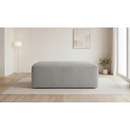 Inosign Polsterhocker &raquo;Koa&laquo; Wellenunterfederung, weicher Lounge-Sitzkomfort grau 100% Polyester B/H/T: 114cm x 44cm x 61cm, Cord