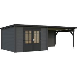 Palmako Gartenhaus &raquo;Ella&laquo; verschiedene Farben schwarz Massivholz ohne Fu&szlig;boden, ohne Dacheindeckung