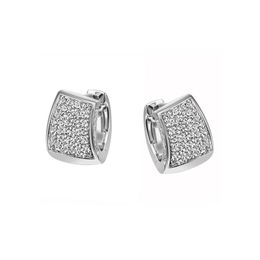 Firetti Damen Paar Creolen &raquo;Schmuck Geschenk Silber 925 Ohrschmuck glitzernd&laquo; mit Zirkonia (synth.) silber 12,2mm, Silber 925 (Sterlingsilber)