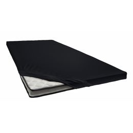 Primera Spannbettlaken &raquo;Elasthan-Feinjersey Topper&laquo; Aus 95% gek&auml;mmter Baumwolle und 5% Elastan schwarz Jersey-Elasthan, Obermaterial: 95% Baumwolle, 5% 