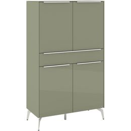 set one by Musterring Highboard &raquo;Reno&laquo; 1 Stk. tlg. Mit Winkelfu&szlig; in diversen Farben, 155 cm H&ouml;he & Farbauswahl Glas, Holzwerkstoff B/H/T: 92cm x 155cm