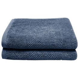 Dyckhoff Handt&uuml;cher &raquo;Popcorn&laquo; blau Frottier, Baumwolle B/L: 50cmx100cm, 2 Stk., Frottier