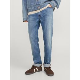 Jack & Jones Jack & Jones Herren Regular-fit-Jeans &raquo;JJICLARK im Used-Look, Stretchkomfort und niedrige Leibh&ouml;he&laquo; Baumwollmischung, regular fit blau 32, L&auml;nge 34