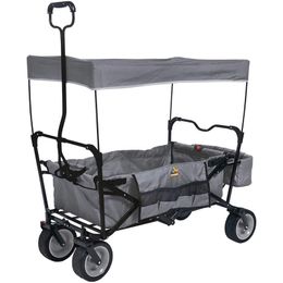 Pinolino Bollerwagen &raquo;Paxi, grau&laquo; BxTxH: 124x59x66 cm schwarz Kunststoff, Metall Einheitsgr&ouml;&szlig;e