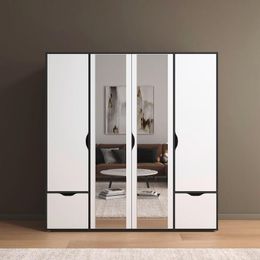 Rauch Dreht&uuml;renschrank &raquo;Kleiderschrank Schrank Garderobe W&auml;scheschrank NARAI mit Schubladen&laquo; in 3 verschiedenen Ausstattungen BASIC/CLASSIC/PREMIUM, 