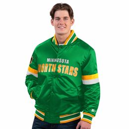 starters STARTER Jungen Bomberjacke "Starter Jacke Minnesota Northstars DivePlay Satin Varsity", gr&uuml;n, Gr. XL, Popeline;Jersey, 100% Polyester, Jacken