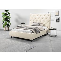 Home Affaire Polsterbett &raquo;Maxime, in 4 Breiten bis 200cm, auch in Leder&laquo; Kopfteilh&ouml;he 143 cm, belastbar bis 280 kg, auch in &Uuml;berl&auml;nge 220cm beige 94% 