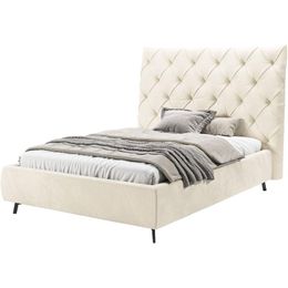 Home Affaire Polsterbett &raquo;Maxime, in 4 Breiten bis 200cm, auch in Leder&laquo; Kopfteilh&ouml;he 143 cm, belastbar bis 280 kg, auch in &Uuml;berl&auml;nge 220cm beige 94% 