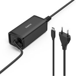 Hama Notebook-Netzteil &raquo;Laptop-Ladekabel 5-20V/100W, Universal, USB-C, GaN, Power Delivery&laquo; schwarz Ideal f&uuml;r Reisen dank Klett‐Kabelbinder und 100&ndash;240V‐