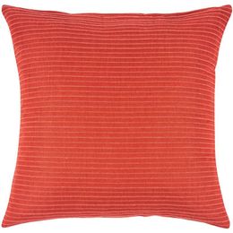 Pad Dekokissen &raquo;LAMONTE&laquo; Made in Europe, Kissenh&uuml;lle ohne F&uuml;llung, 1 St&uuml;ck rot Obermaterial: 100% Baumwolle B/L: 60cm x 60cm, 1 Stk.