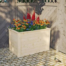Konifera Hochbeet BxTxH: 114,5x64,5x69,6 cm beige Holzwerkstoff B/H/T: 114,5cm x 70cm x 64,5cm