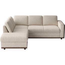 Sit & More sit&more Ecksofa &raquo;Cordoba&laquo; wahlweise mit Schlaffunktion und Bettkasten oder Stauraum beige 100% Polyester B/H/T: 232cm x 85cm x 212cm, Chenille, 