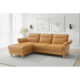 Sit & More sit&more Ecksofa &raquo;Pamela L-Form, Leder, B: 218 und 230 cm&laquo; optional Armteilverstellung, Schlaffunktion & Bettkasten B/H/T: 230cm x 90cm x 164cm, 
