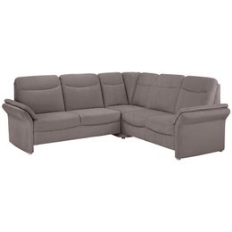 Home Affaire Ecksofa &raquo;Tahoma L-Form&laquo; mit Armlehnfunktion, optional Schlaffunktion, Schublade & Relax braun B/H/T: 251cm x 103cm x 231cm, Struktur 